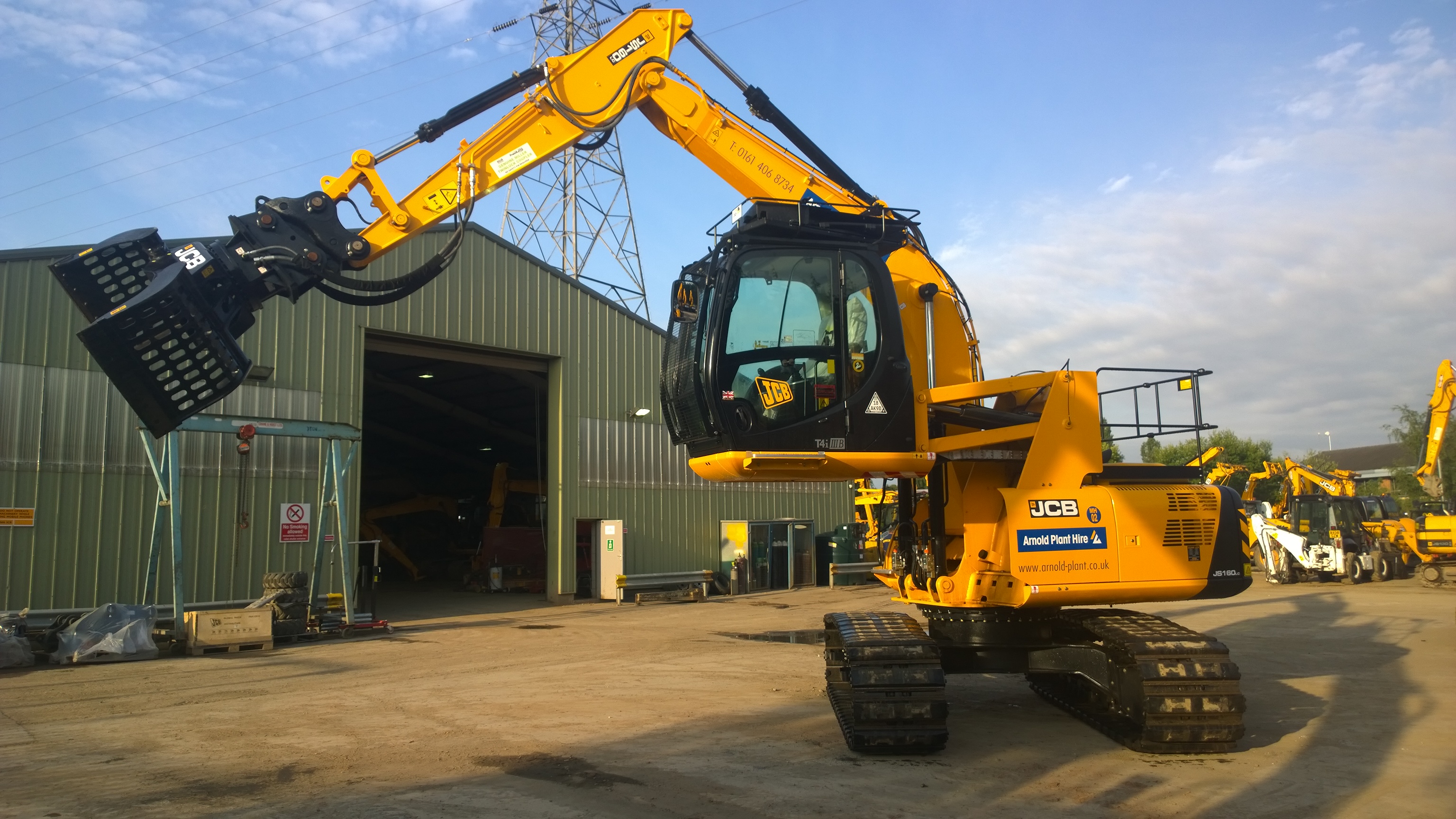 JCB JS160 Material Handler delivered and available for short term hire